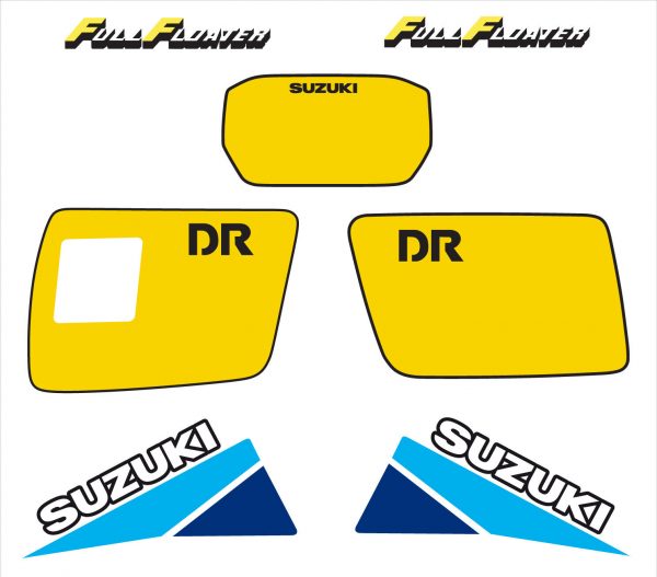 Suzuki DR 600 1986 ORIGINAL STICKERS DECALS KIT - Gummy Weld