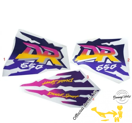 Suzuki DR 650 SE (1997) - ORIGINAL STICKERS DECALS KIT - Gummy Weld