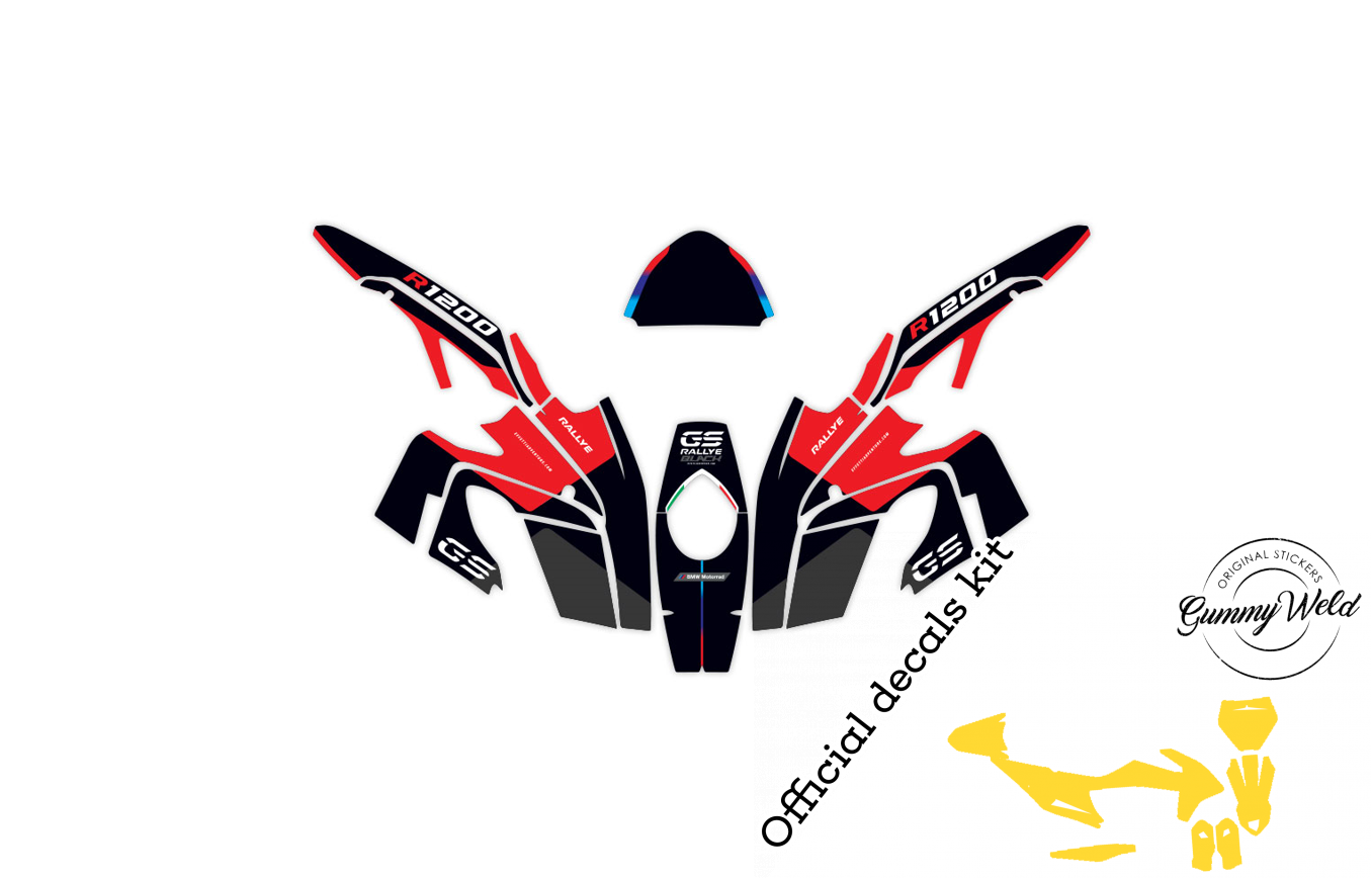 BMW R 1200 GS 2008 - DECALS KIT OFFICIAL STICKERS - Gummy Weld