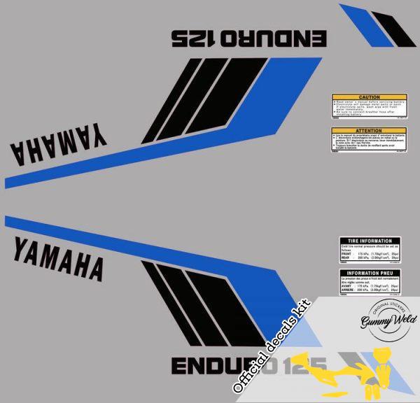 Yamaha DT125MX 1978 - ORIGINAL STICKERS DECALS KIT - Gummy Weld