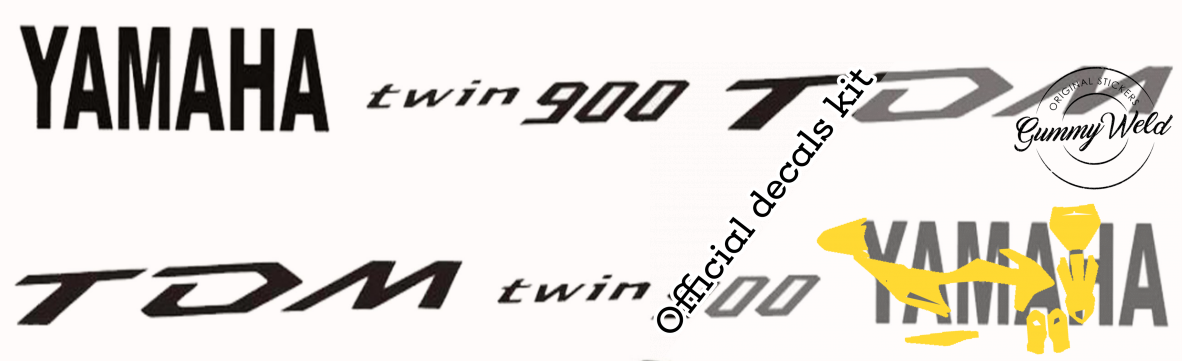 Yamaha TDM900 TWIN 2002 - ORIGINAL STICKERS DECALS KIT - Gummy Weld