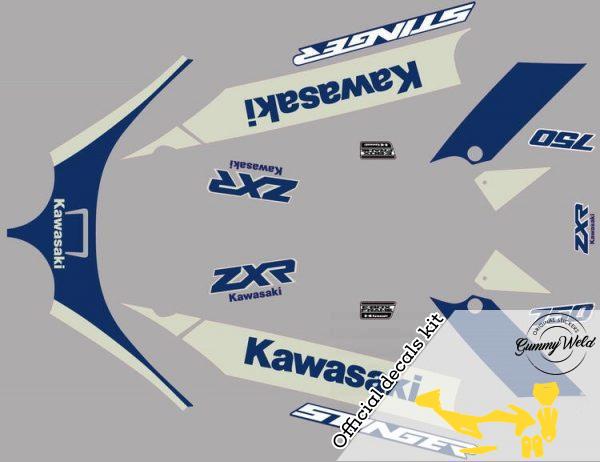 Kawasaki ZXR 750 Stinger H1 1989 – ORIGINAL STICKERS DECALS KIT - Gummy ...