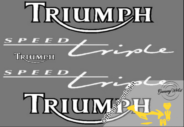 Triumph Speed Triple T509 1997 OFFICIAL STICKERS DECALS KIT - GummyWeld