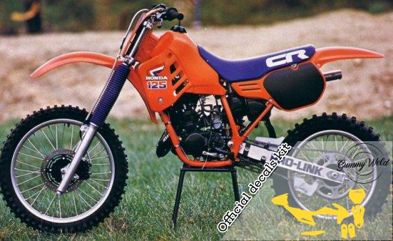 Honda 125CR 1986 - ORIGINAL STICKERS DECALS KIT - GummyWeld